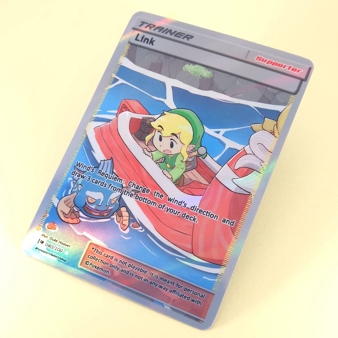 Link Full Art Trainer Card: Zelda Wind Waker Fan Art - Etsy
