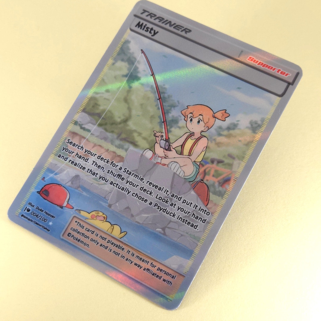 Misty Full Art Trainer - Custom Pokemon Card - Etsy