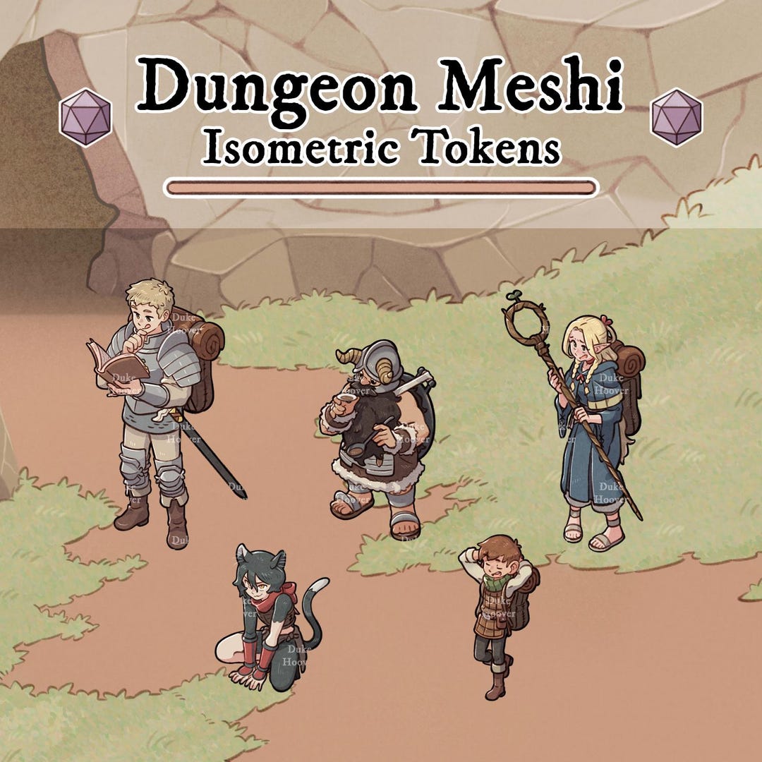Dungeon Meshi Isometric Tokens - Digital Download, Dnd, TTRPG, VTT ...