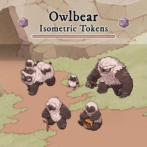 Owlbear Isometric Tokens - Digital Download, Dnd, TTRPG, VTT, Dungeons ...