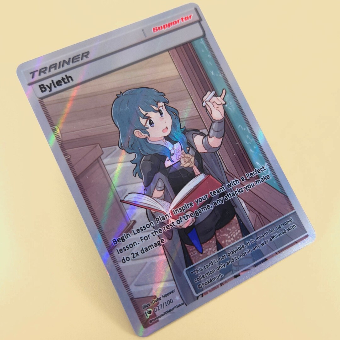 Byleth Full Art Trainer Custom Pokemon Card, Edelgard Von Hresvelg ...
