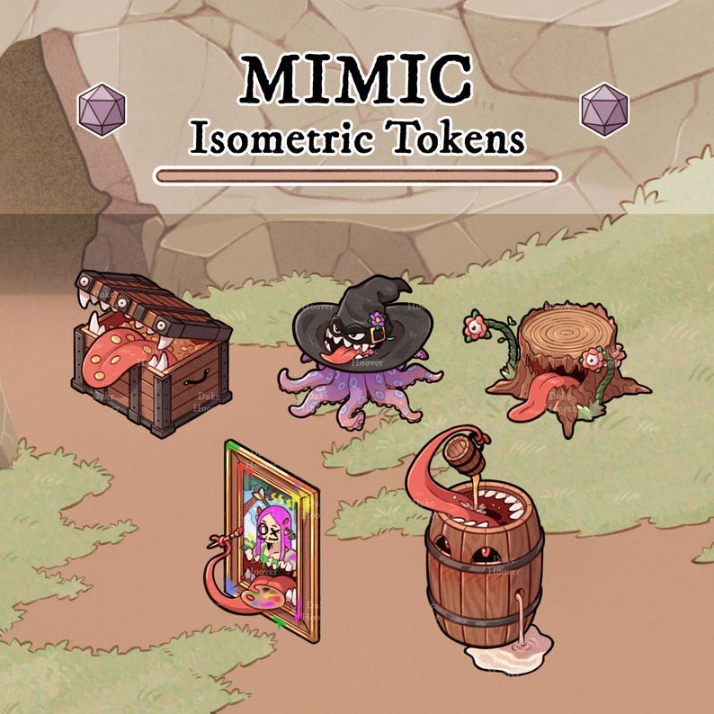 Isometric Mimic Tokens - Digital Download, Dnd, TTRPG, VTT, Dungeons ...