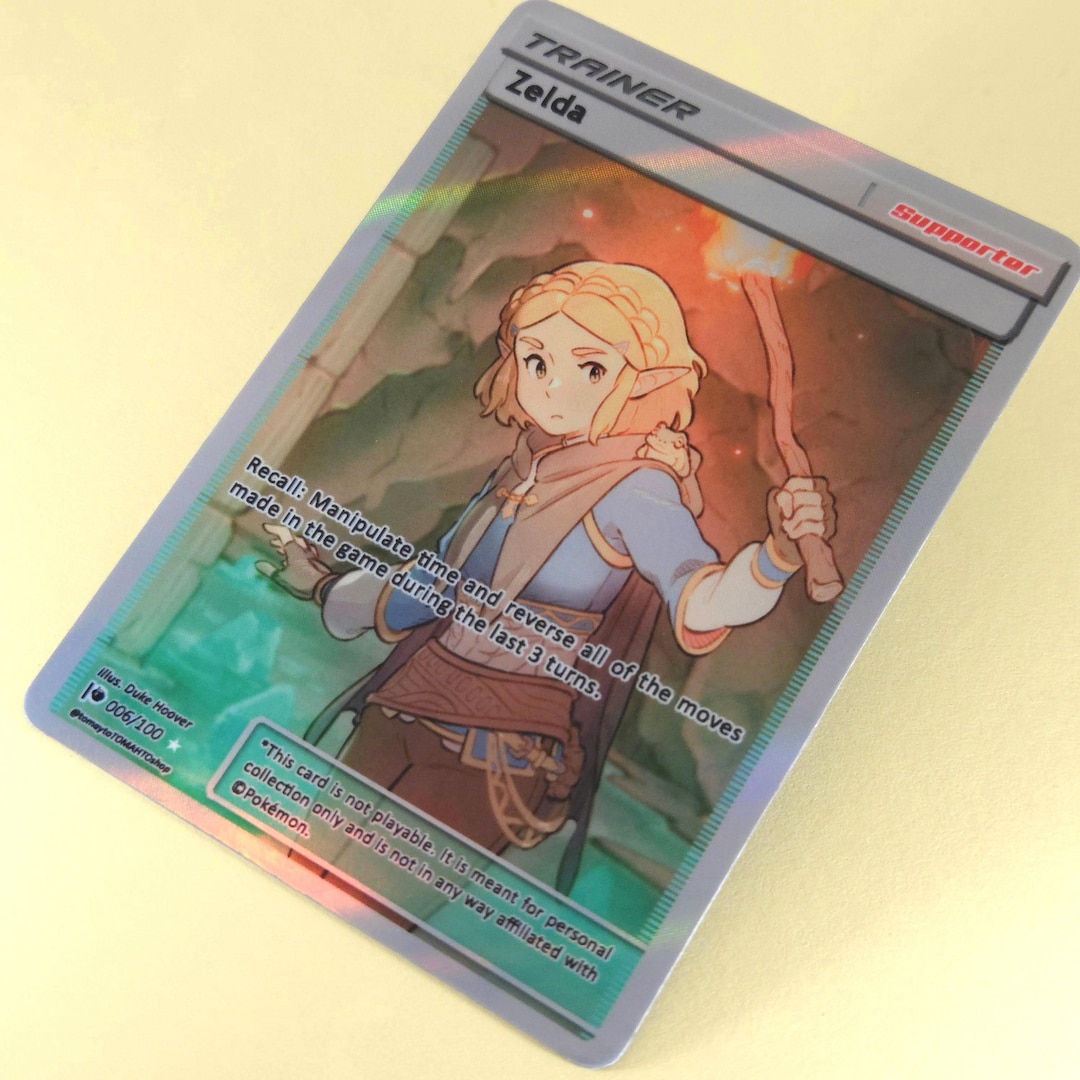 Zelda Full Art Trainer - Custom Pokemon Card, Princess Zelda, the ...