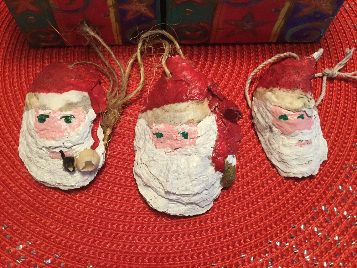 3 Santa Oyster Shells Sets - Etsy