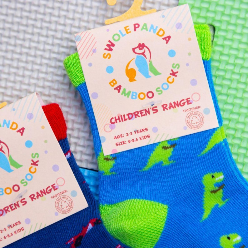 Children's T-rex Bamboo Socks - Etsy