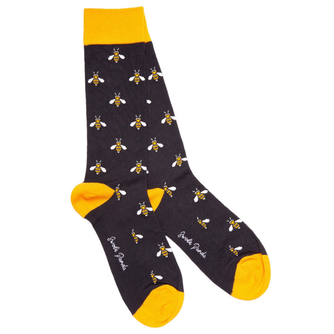 Navy Bumblebee Bamboo Socks - Etsy