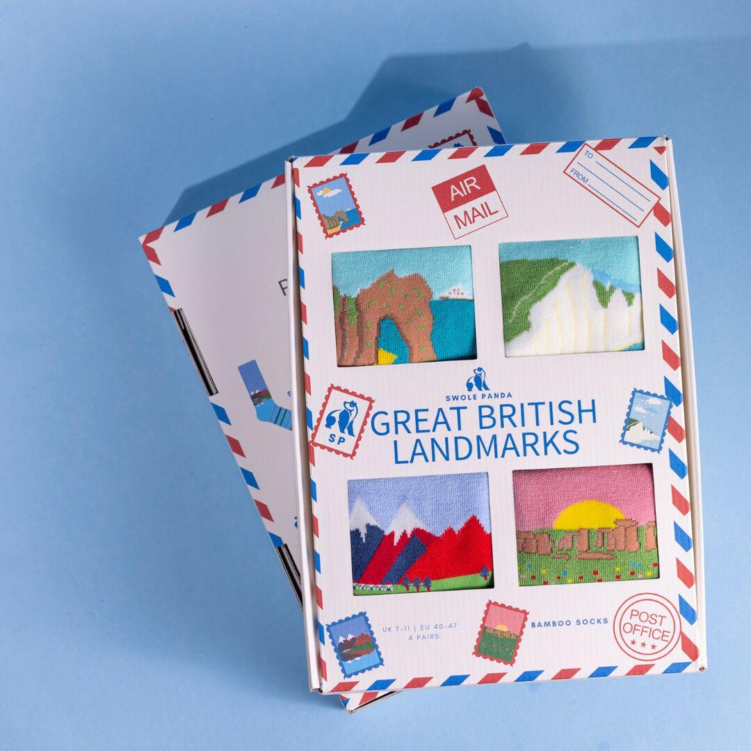 British Landmarks Sock Box - 4 Pairs of Bamboo Socks (his) - Etsy