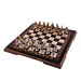 19.3 Inches Wooden Flat Chess Set With Metal Chessmen Black - Etsy