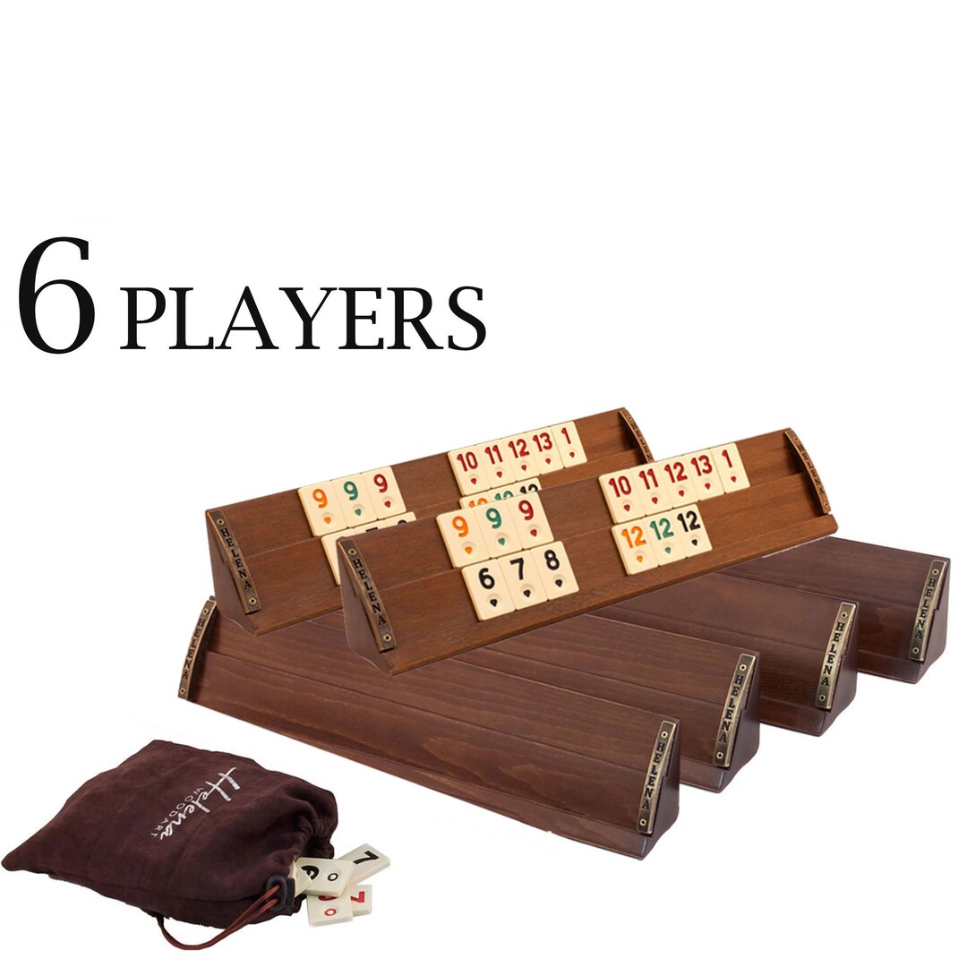 6 Players Straight Rummy Set Personalized Straight Rummy Cube Game Set ...