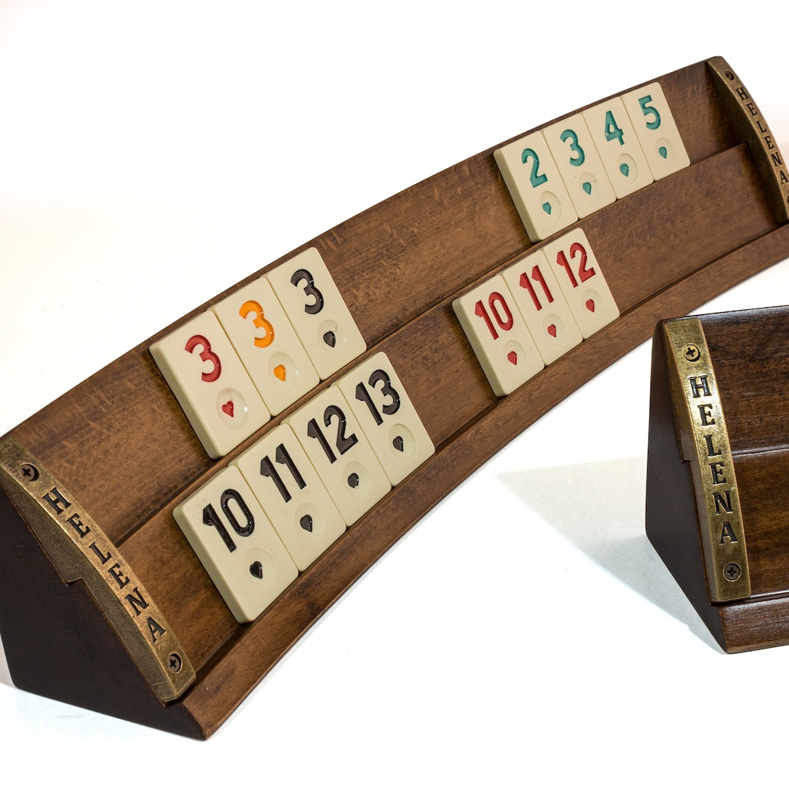 Wooden Handmade Curved Rummy Cube Game Set Elliptic Rummikub - Etsy