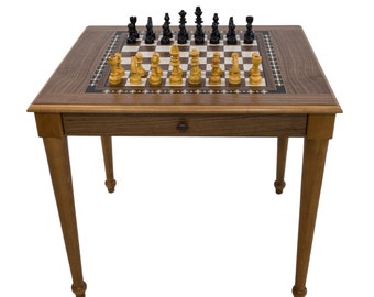 Chess Table With Drawers - Etsy