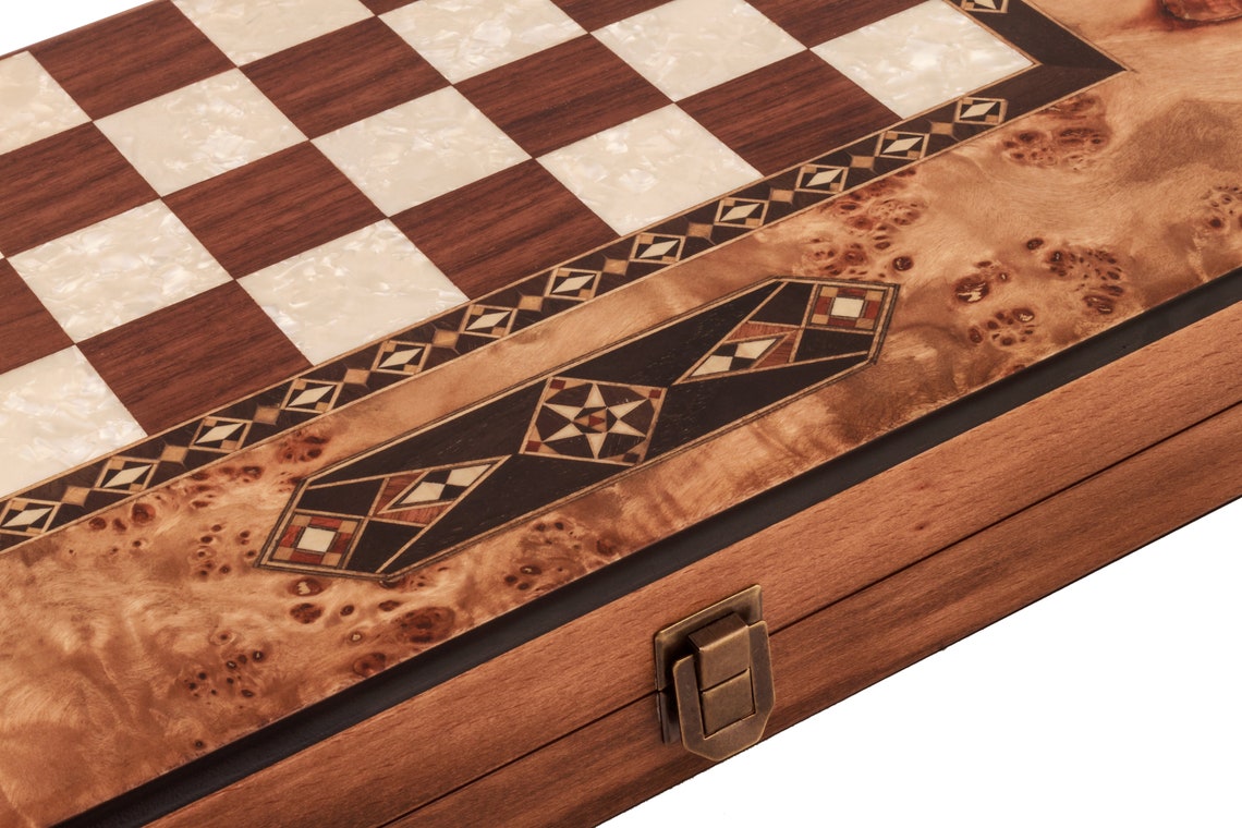 19.7 Inch Classic Backgammon Set Burl | Etsy