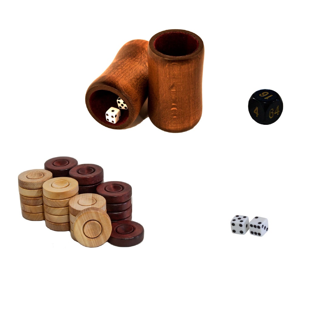 Backgammon Lovers Set All in One 31 Mm Boxwood Chips, Dice Shakers ...