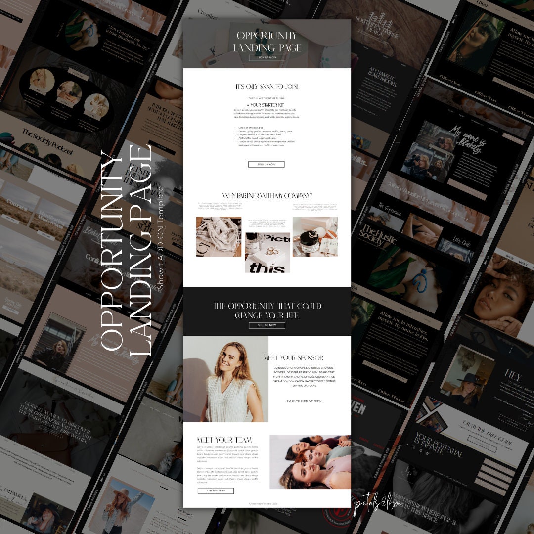 Showit Add-on Template Opportunity for Network Marketers, Social ...