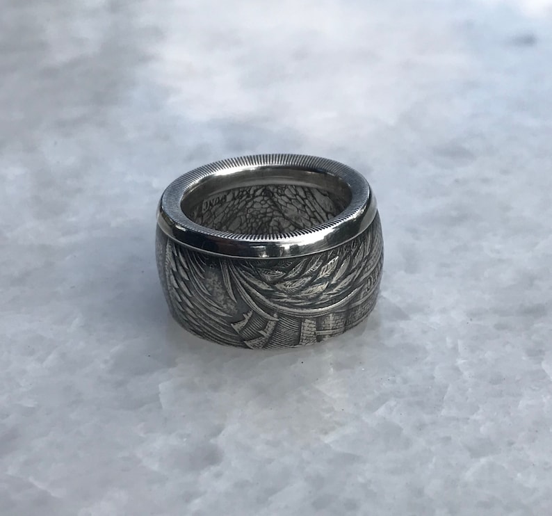 Aztec Dragon 999 Silver Ring - Etsy