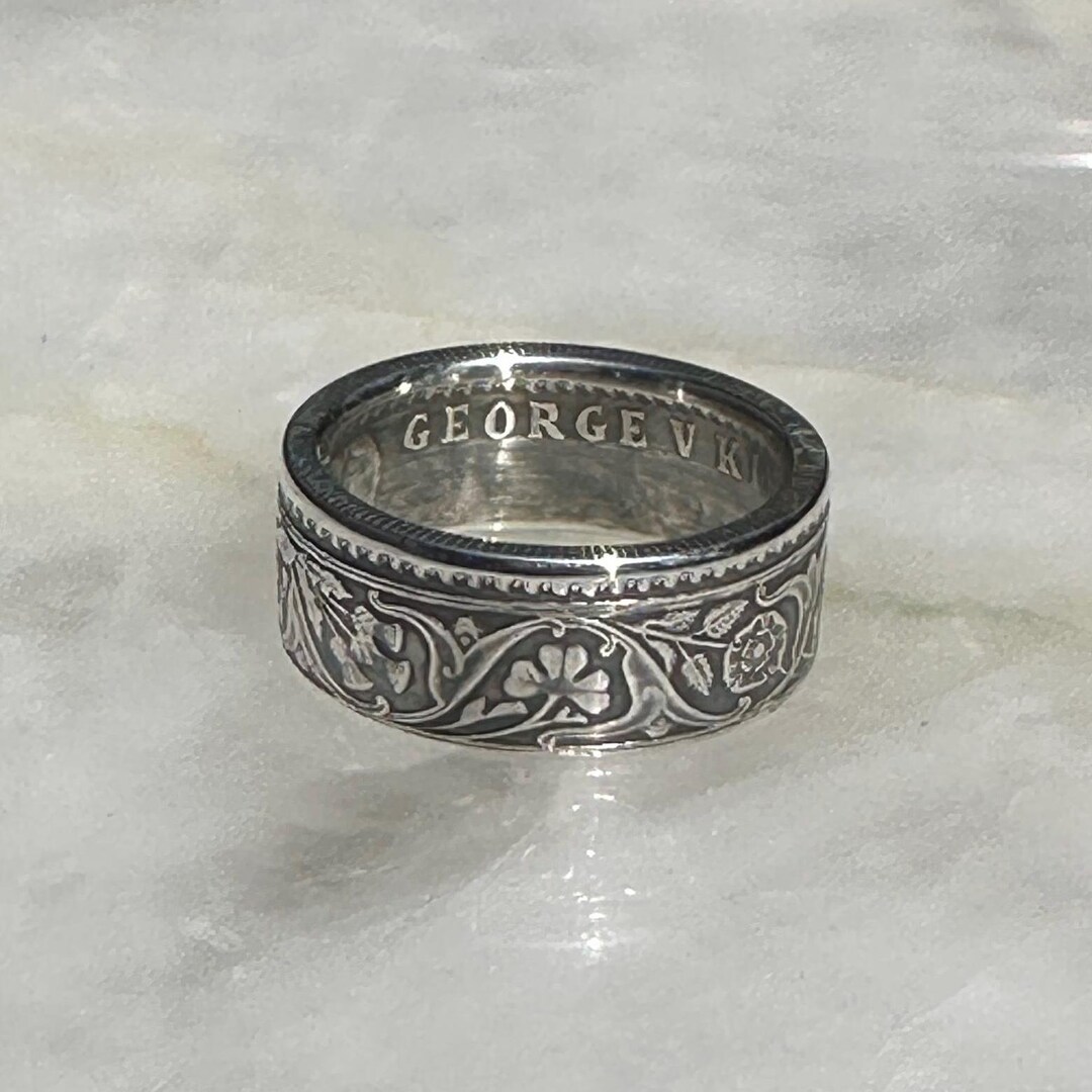Silver Indian Rupee Coin Ring - Etsy