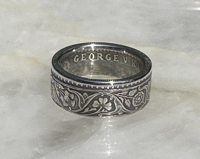 Silver Indian Rupee Coin Ring - Etsy