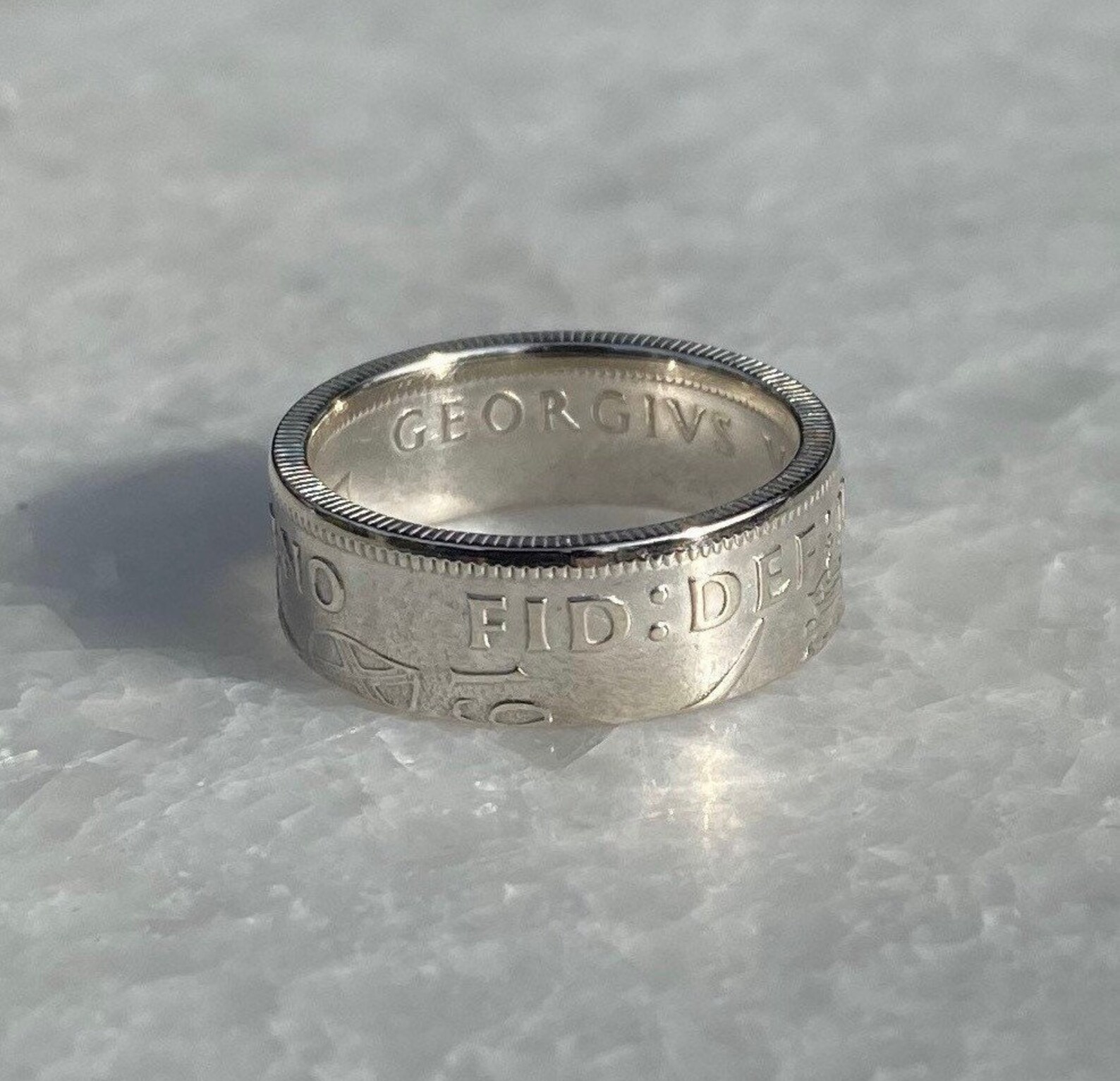 Scottish Shilling Silver Coin Ring - Etsy