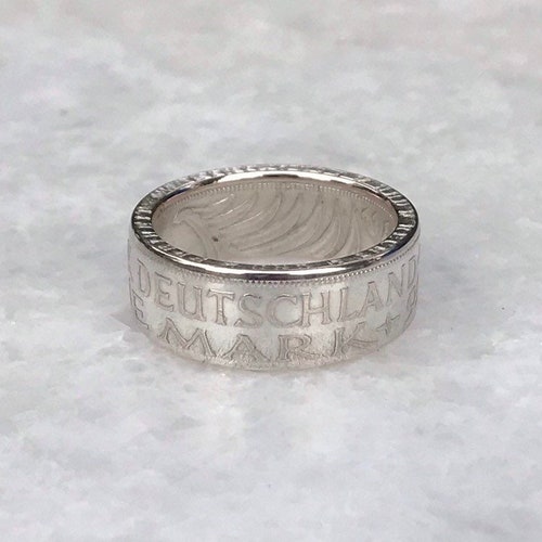 German Deutschemark Coin Ring - Etsy
