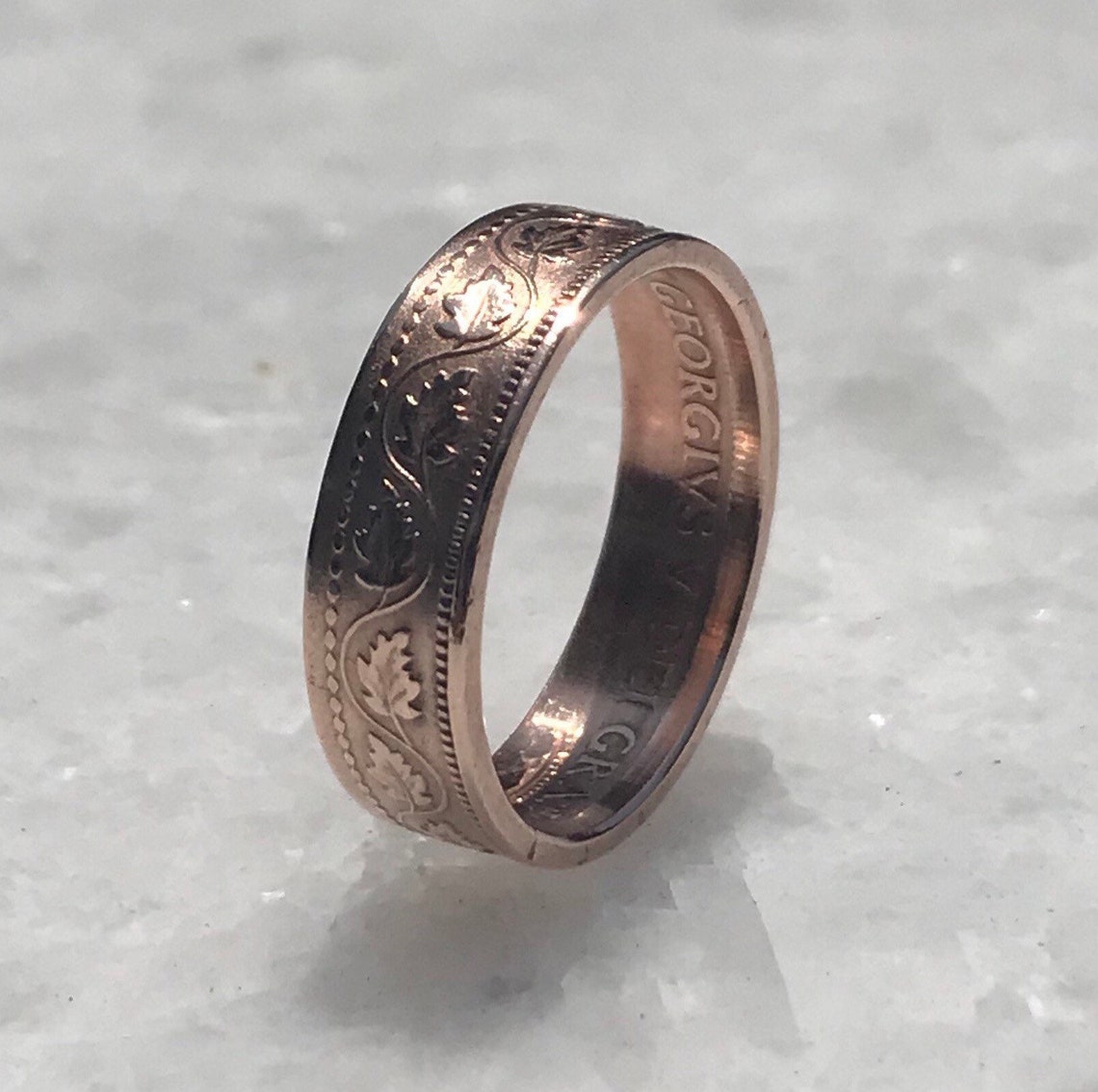 Vintage Canadian Penny Coin Ring - Etsy