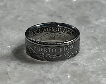 Puerto Rico Silver Proof Quarter Coin Ring Size or Pendant - Etsy