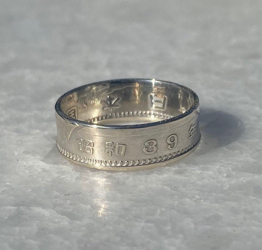 1964 Tokyo Olympics 100 Yen Silver Japanese Coin Ring | Etsy