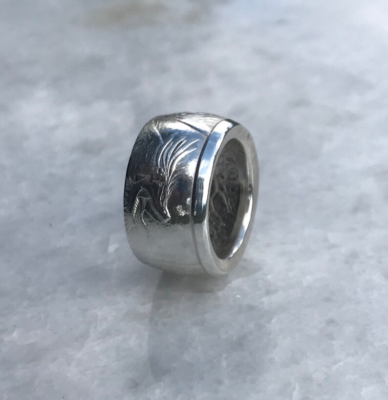 Aztec Dragon 999 Silver Ring - Etsy