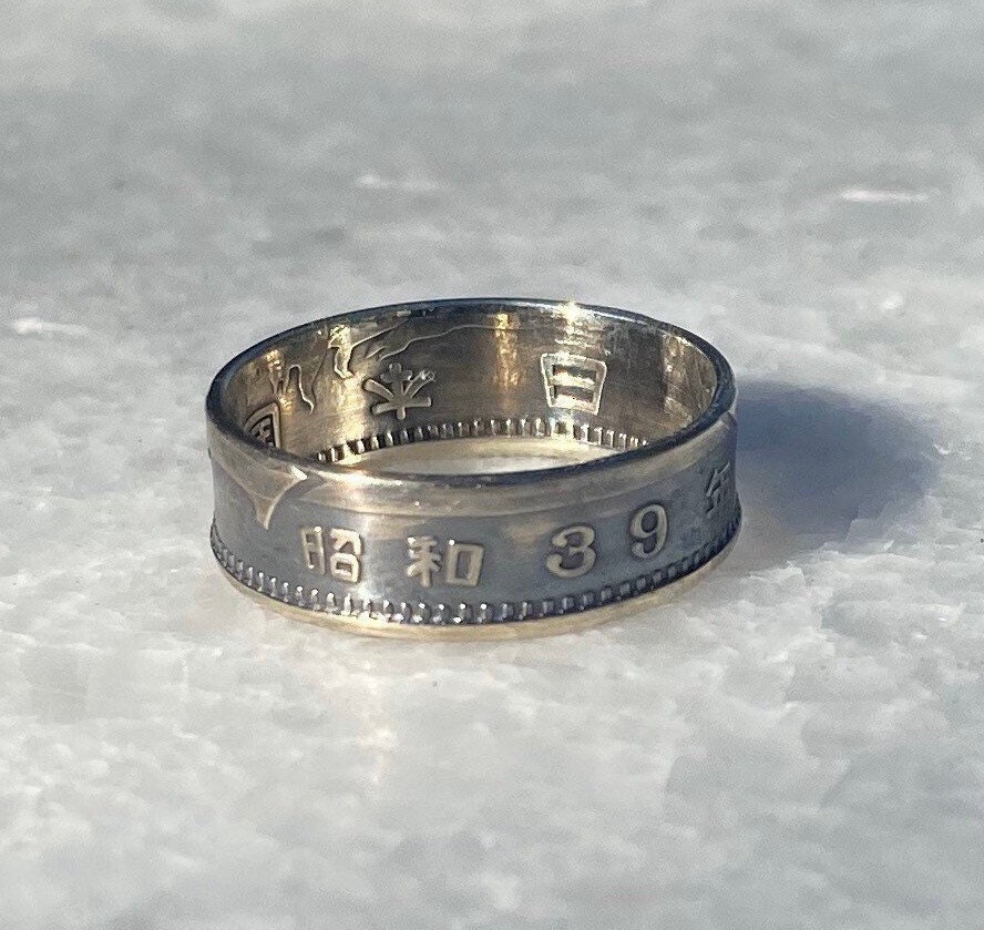 1964 Tokyo Olympics 100 Yen Silver Japanese Coin Ring | Etsy