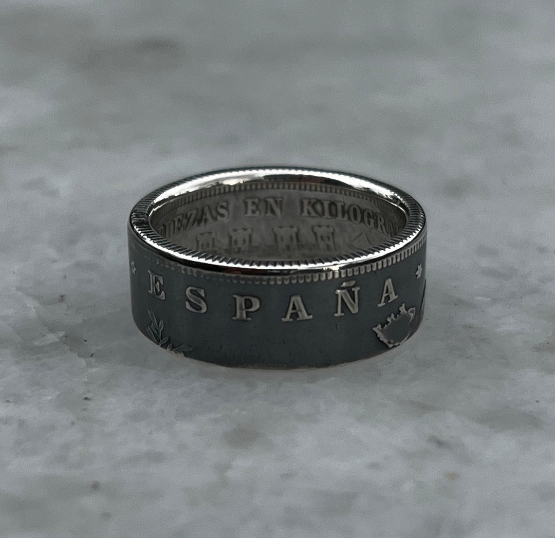 Antique Spanish Silver Coin Ring - Etsy