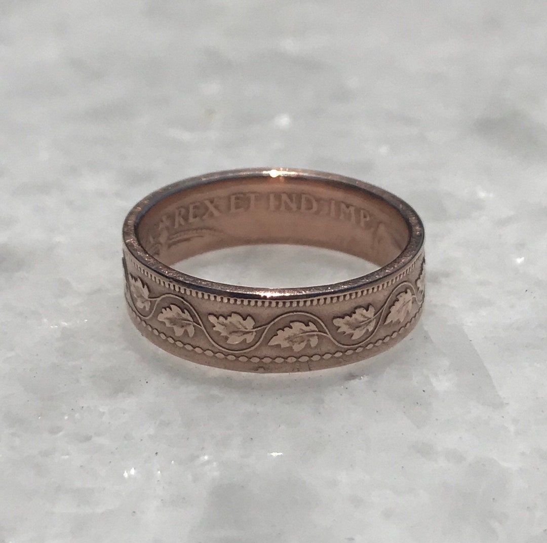 Vintage Canadian Penny Coin Ring - Etsy