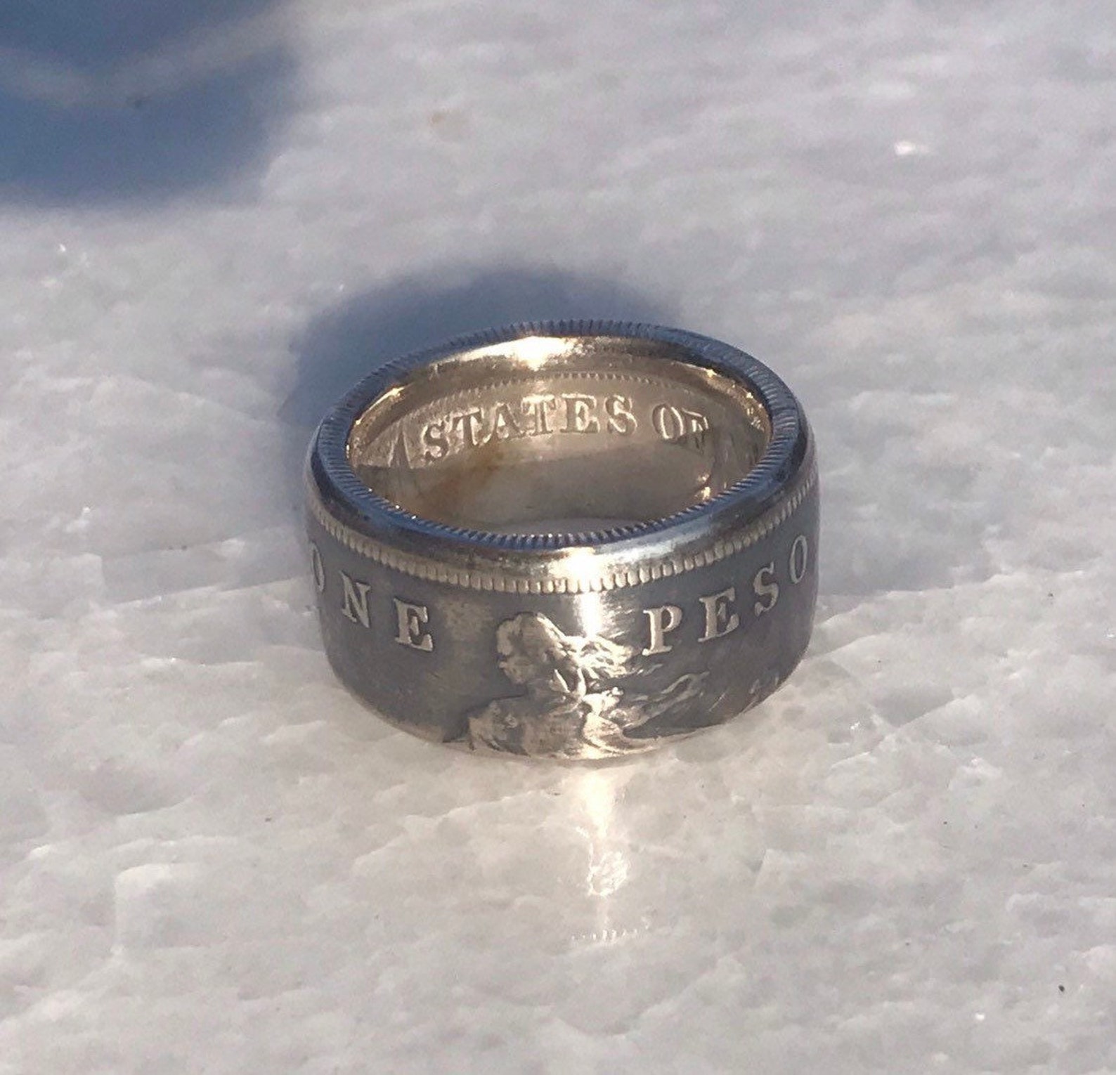 Philippines Peso Antique Silver Ring - Etsy