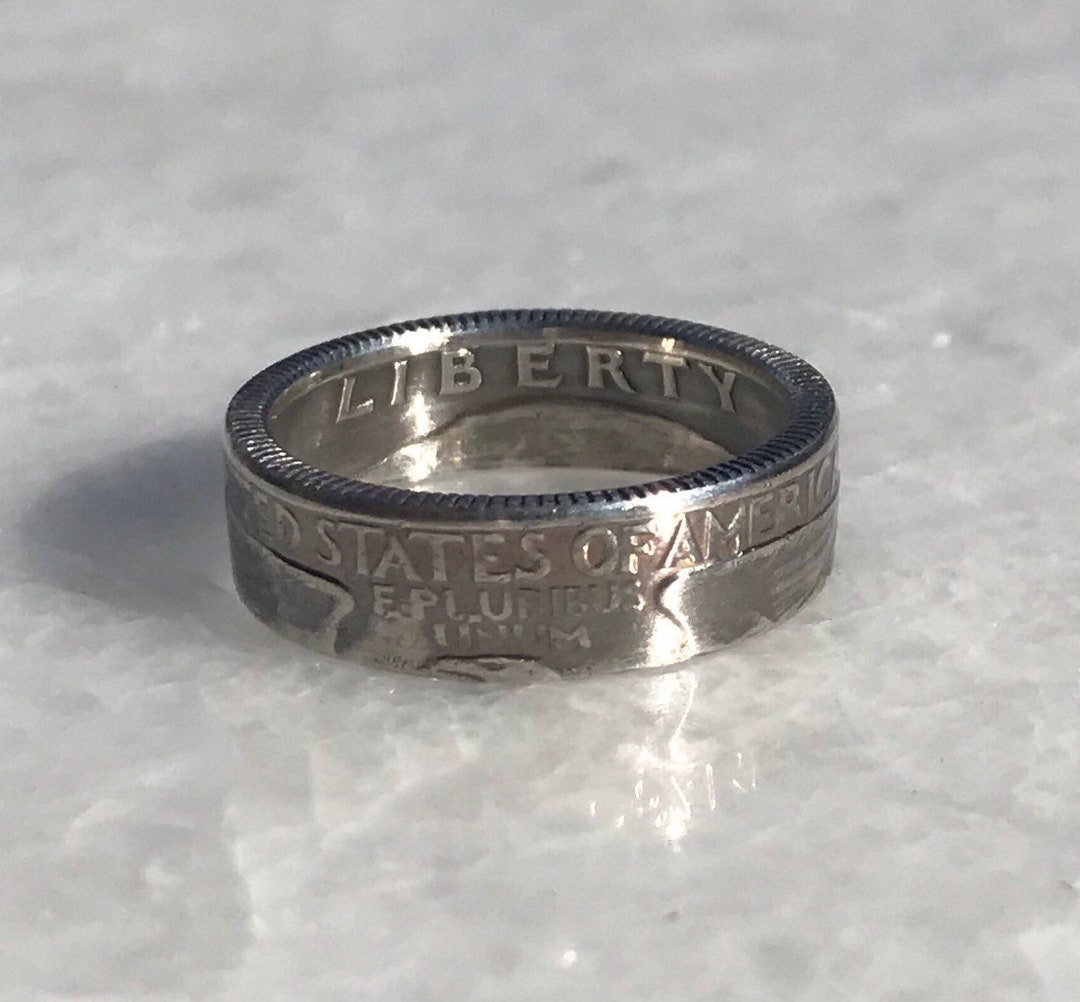 Silver Quarter Coin Ring - Etsy