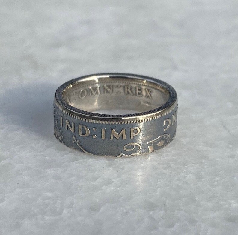 Scottish Shilling Silver Coin Ring - Etsy