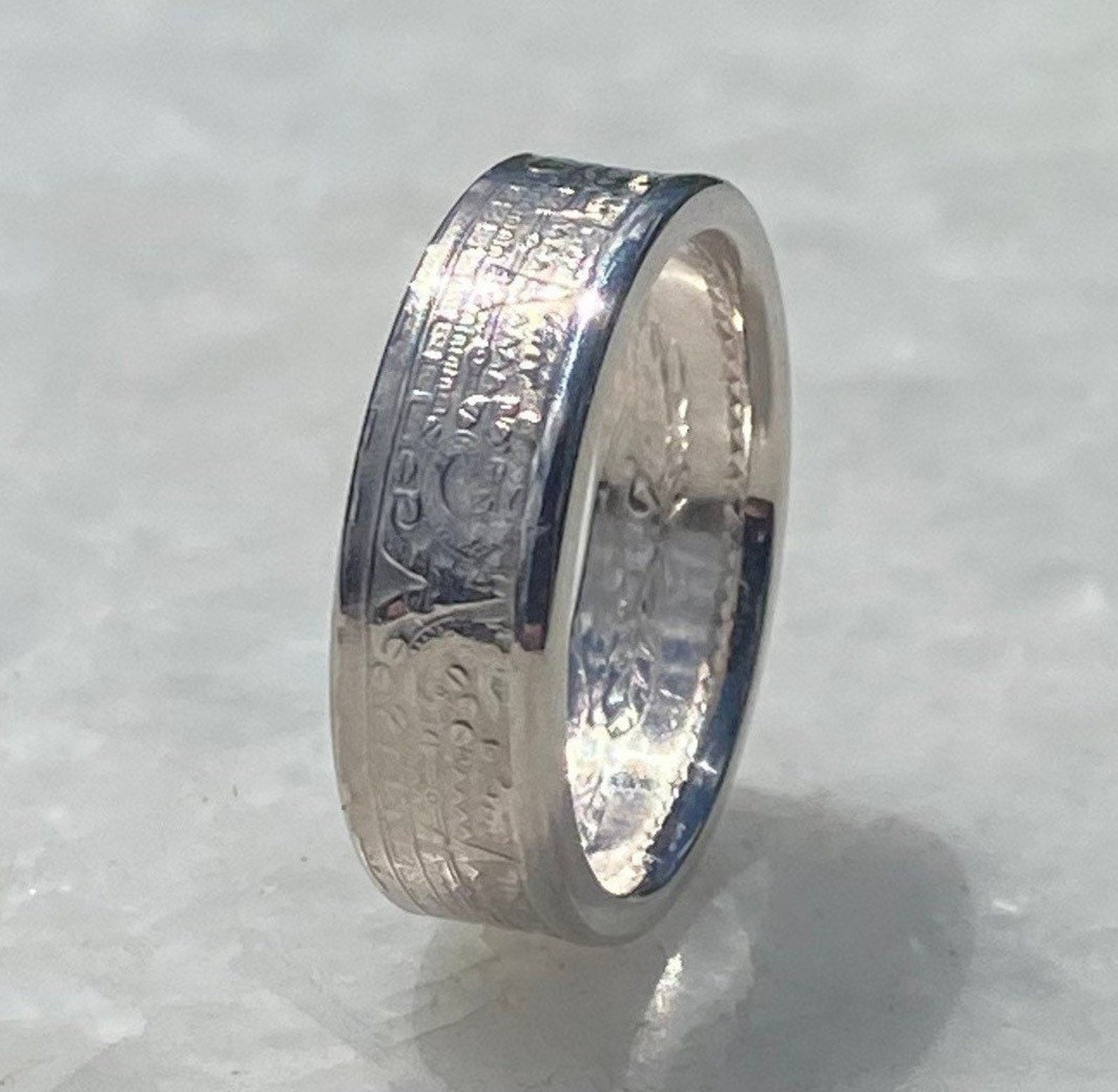 Aztec Sun Stone Coin Ring - Etsy