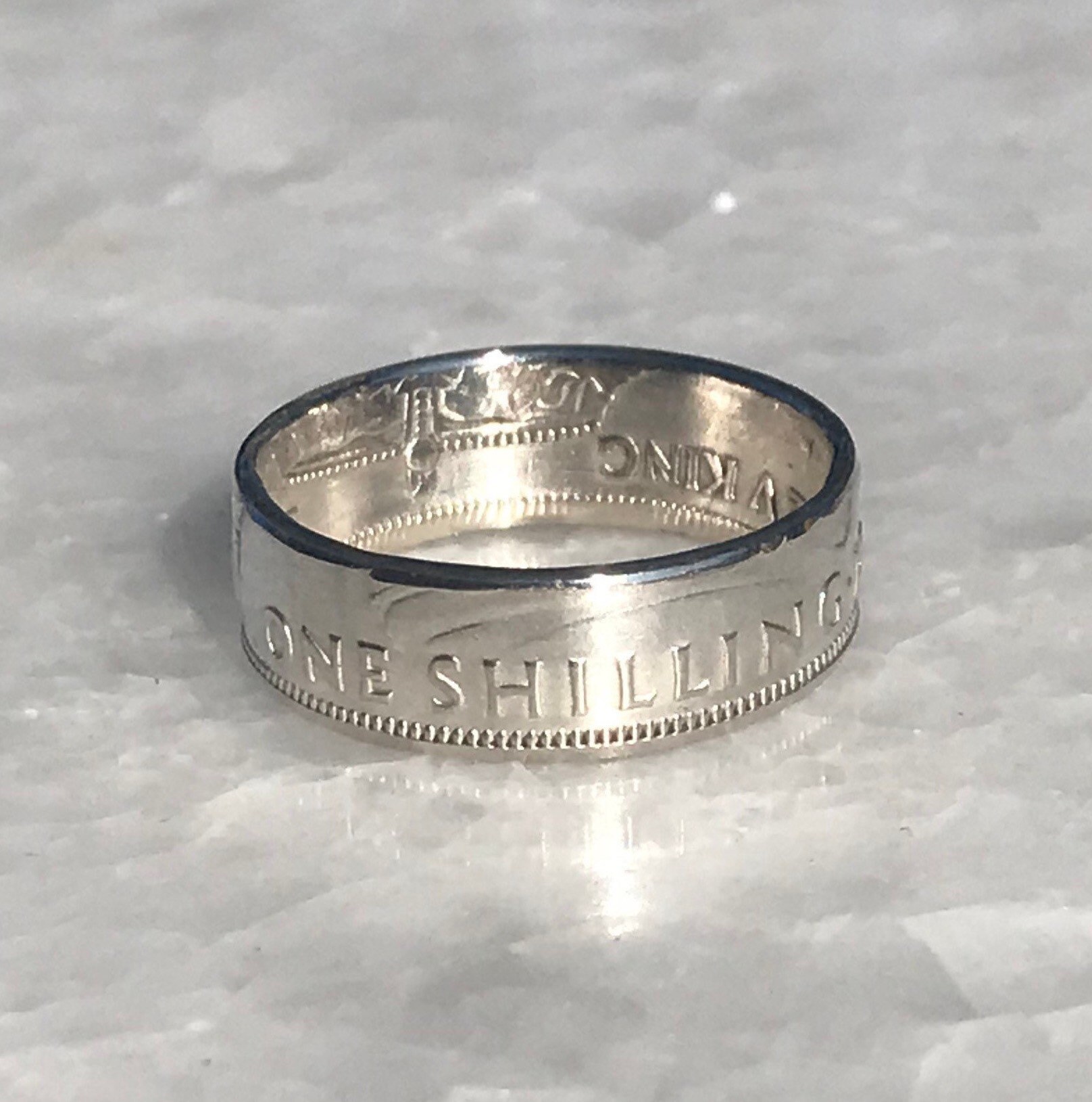 New Zealand Silver One Shilling Coin Ring - Etsy