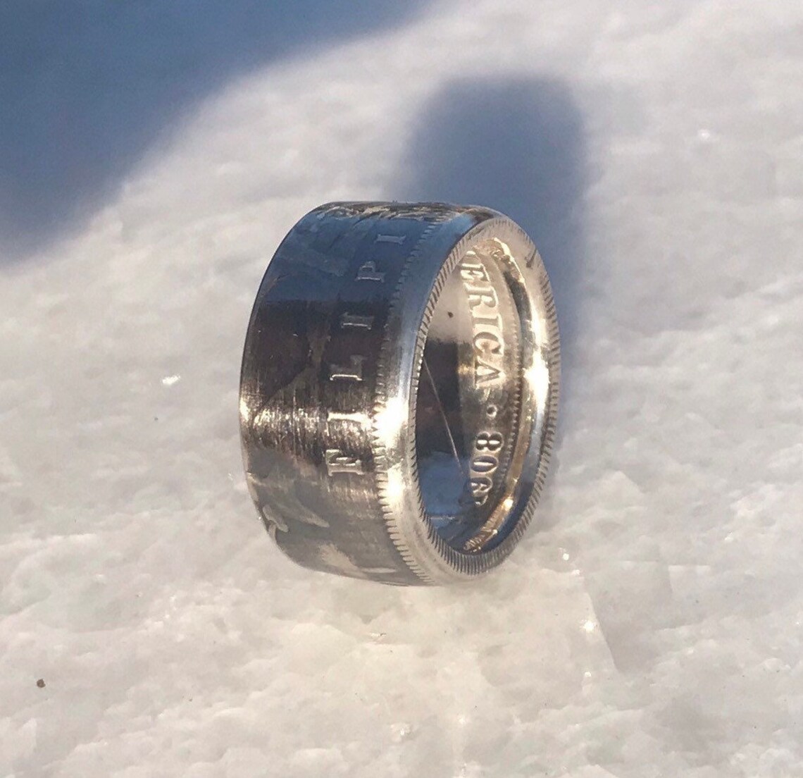 Philippines Peso Antique Silver Ring - Etsy