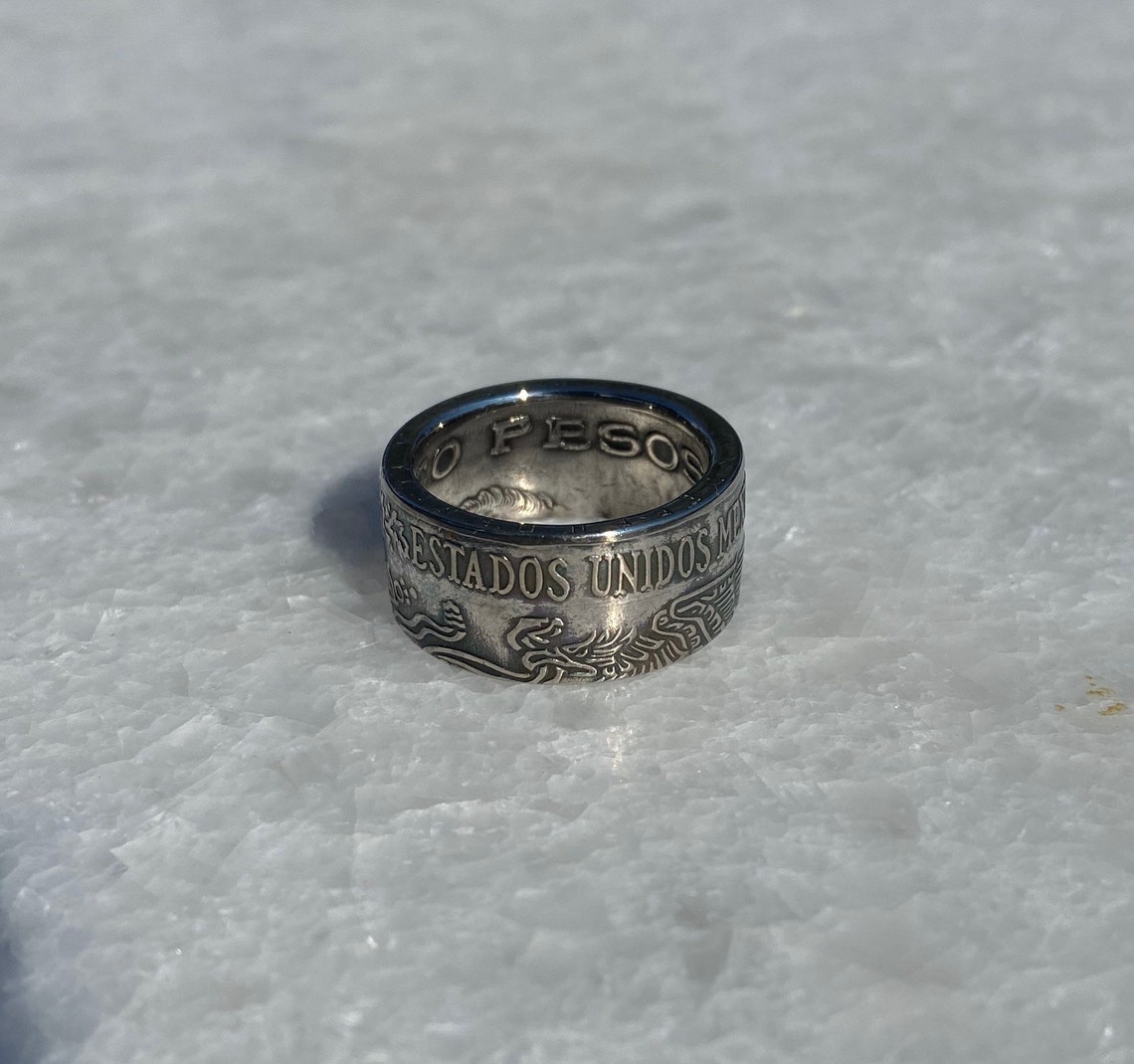 Mexican Cinco Pesos Coin Ring | Etsy