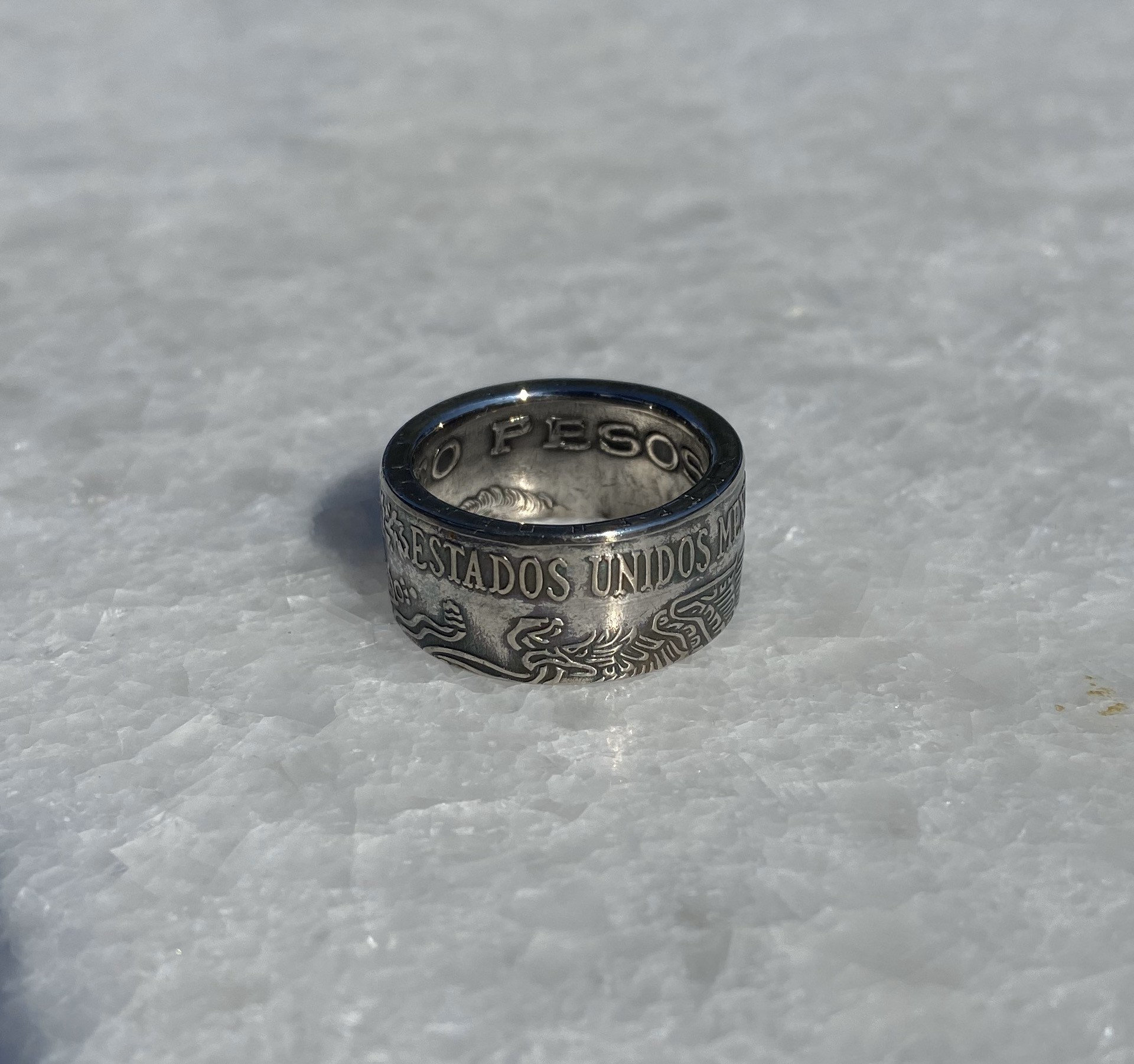Mexican Cinco Pesos Coin Ring | Etsy