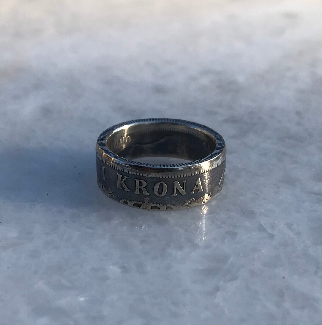 Antique Swedish Silver Krona Coin Ring - Etsy