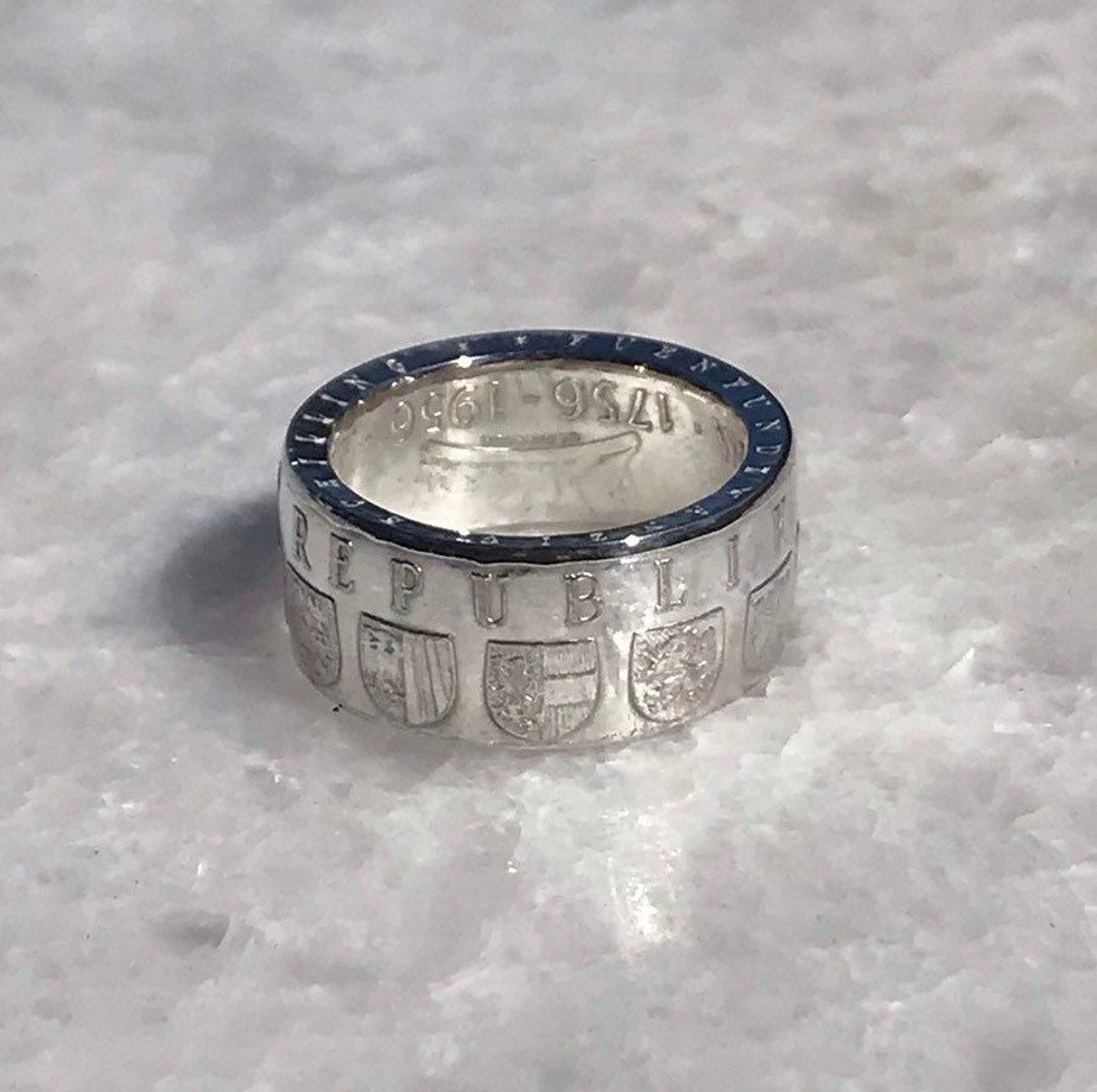Austrian 25 Schilling Silver Coin Ring - Etsy