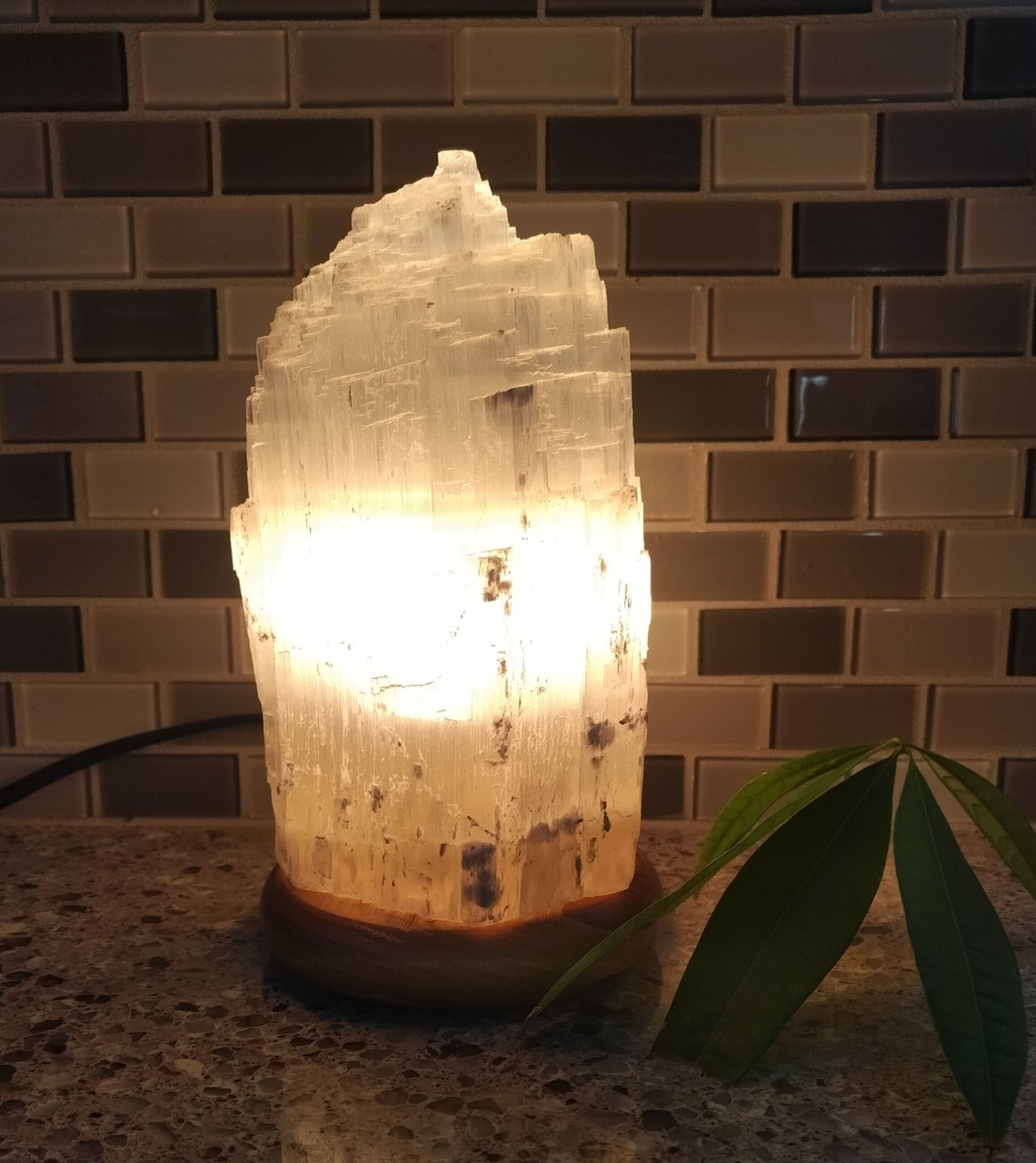 SELENITE Lamp Crystal Lamp Table Lamp Selenite - Etsy