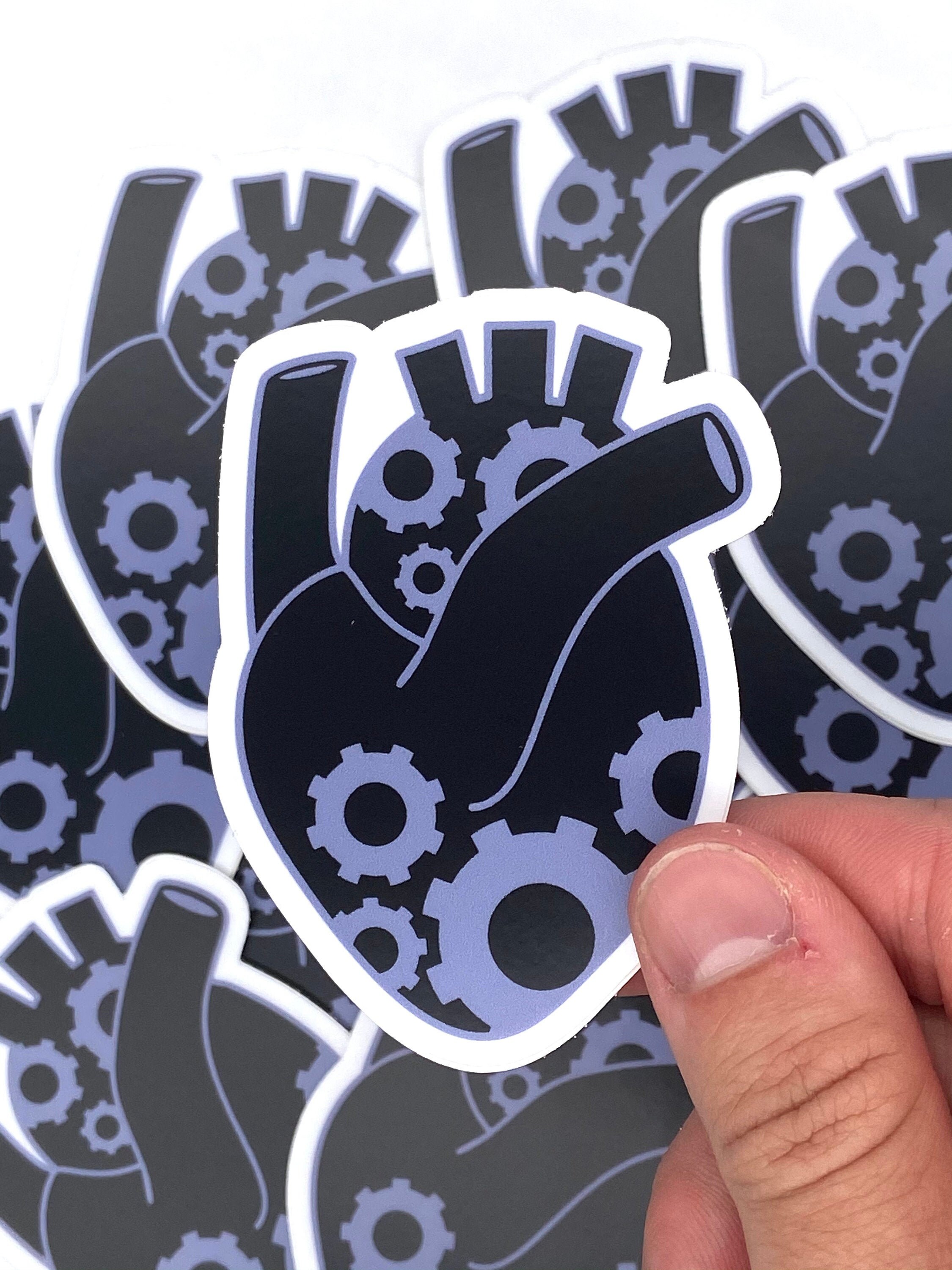 Anatomical Heart Sticker, Anatomical Heart Laptop Sticker, College ...