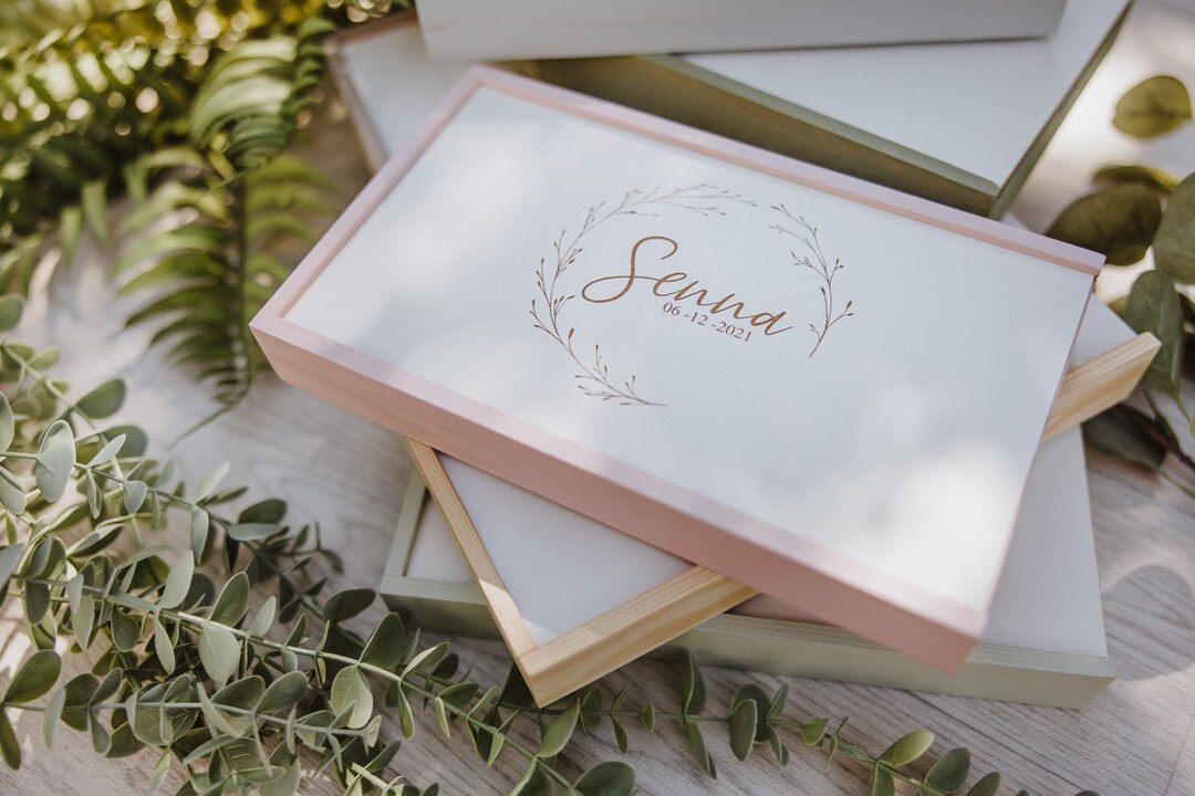 Personalised Baby Photo Box, Cake Smash Photo Print & USB Box, Newborn ...