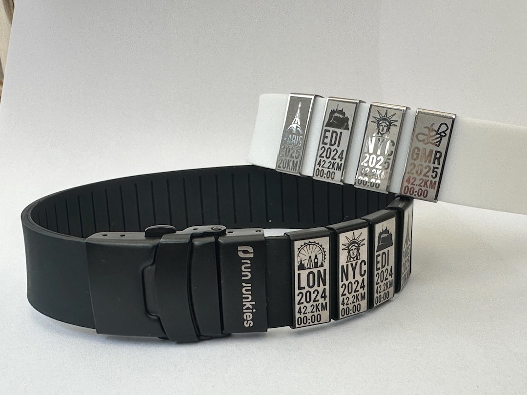 Custom Marathon Wristband | Adjustable Sports Band With Finisher Time ...
