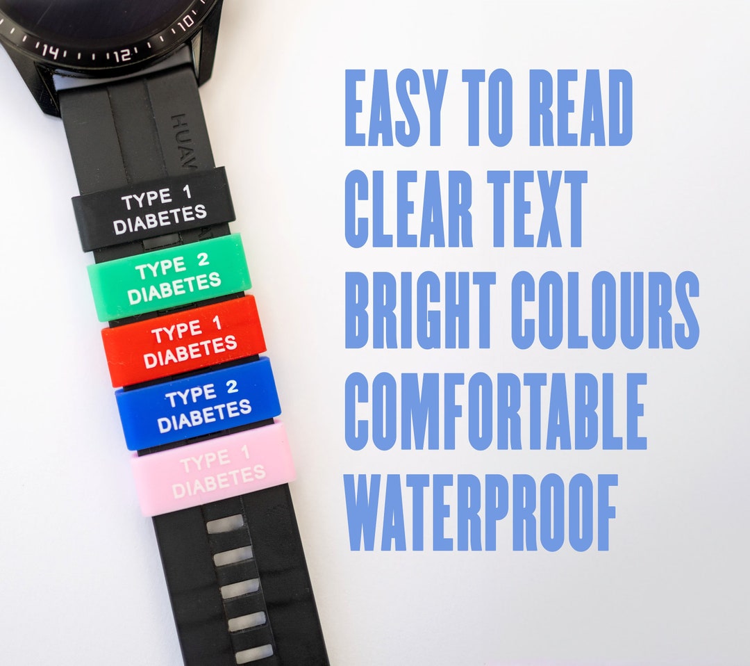 Runners Medical Alert Watch Tag for Type 1 Diabetes & Type 2 Diabetic ...