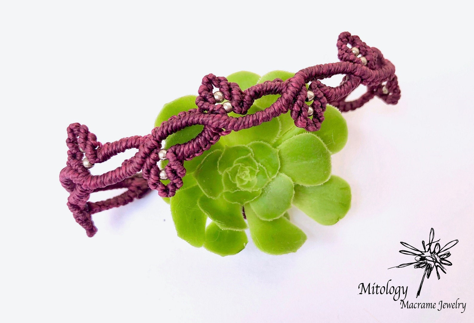 Fairy Ethnic Macrame Leaves Bracelet | Etsy