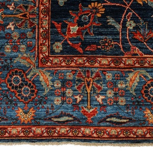 6x9 Navy and Blue Traditional Rug - Etsy