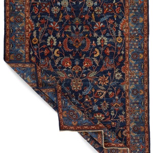 6x9 Navy and Blue Traditional Rug - Etsy