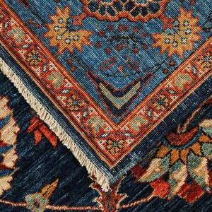 6x9 Navy and Blue Traditional Rug - Etsy