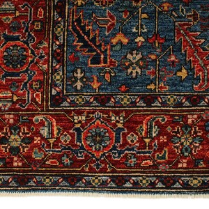 5x8 Blue and Rust Anatolian Traditional Rug - Etsy